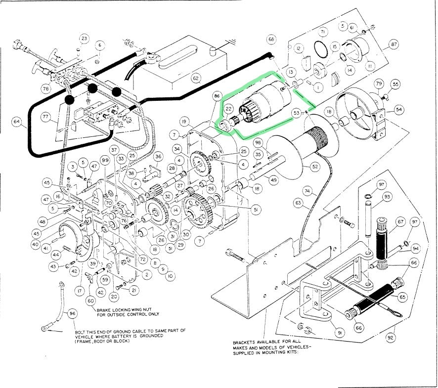 Belleview, Early Warn, Upright Winch Motor – Brennan's Garage